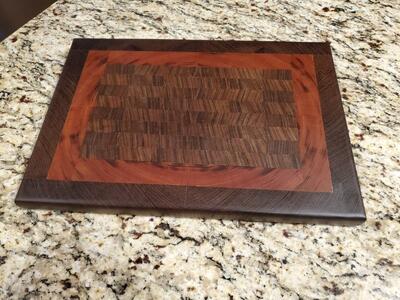 Shedua, Wenge and Goncalo Alves Cutting Board
