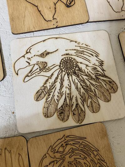 Laser cut signs, Photos & boxes