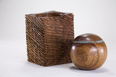 Square with Hollowed Sphere Turned Box