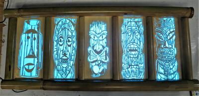 Back-lit Tiki Panels and Voodoo Lounge Sign