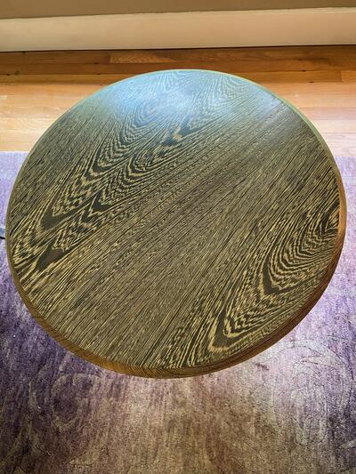 Custom Bleached Wenge Round Table
