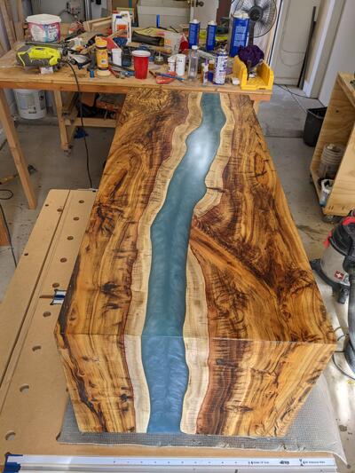 Waterfall river table